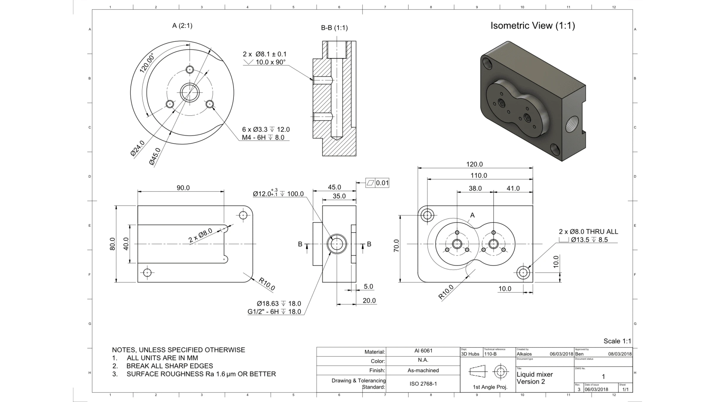 تهیه نقشه فنی برای برش لیزر CNC و ارائه آن به عنوان یک راهنمای عملی
